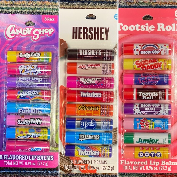 hershey | Other | 3 8packs Of Candy Chocolate Flavored Lip Balm 24 Lip ...